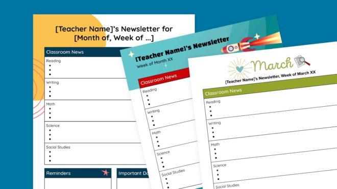 Free Editable Newsletter Template Bundle for Your Classroom