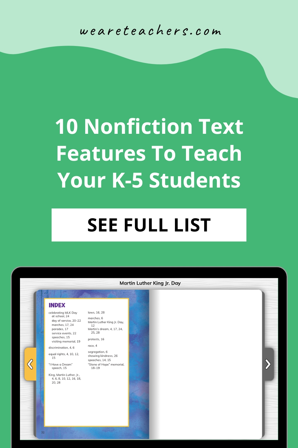 10 Nonfiction Text Features To Teach Your K-5 Students