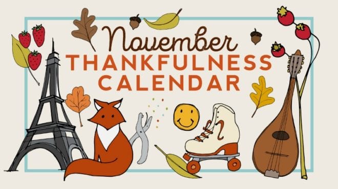 Free Nov. 2018 Thanksgiving Thankfulness Calendar for Teachers