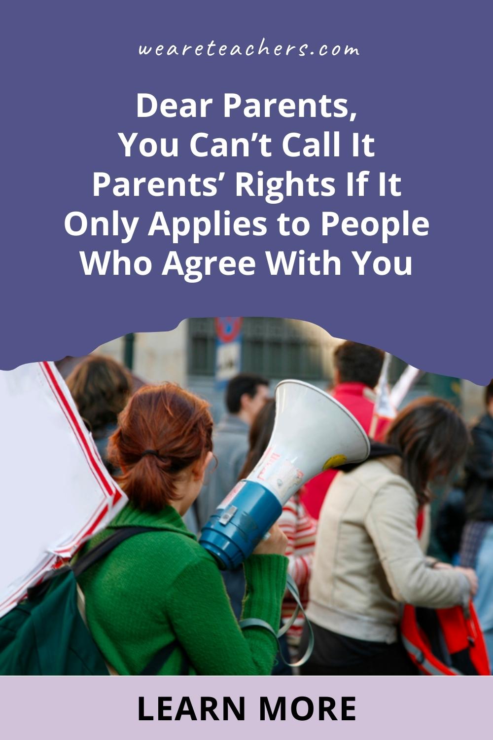 It's Not Parents' Rights If It Only Applies to Some Parents