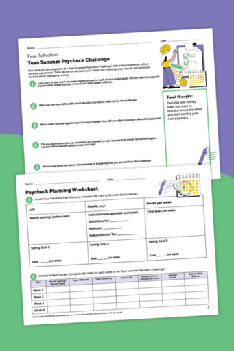 Budgeting for Teens: Free Teen Paycheck Challenge Lesson Plan