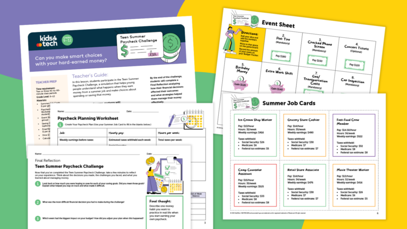 Budgeting for Teens: Free Teen Paycheck Challenge Lesson Plan