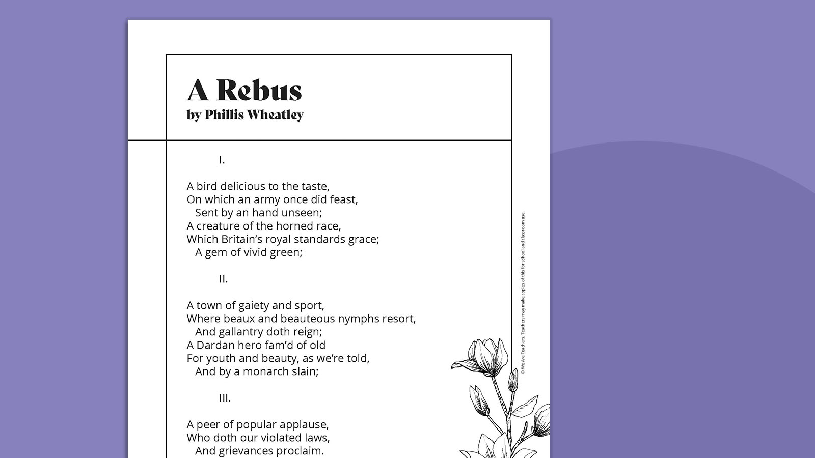 25 Inspiring Phillis Wheatley Poems (Free Printables)