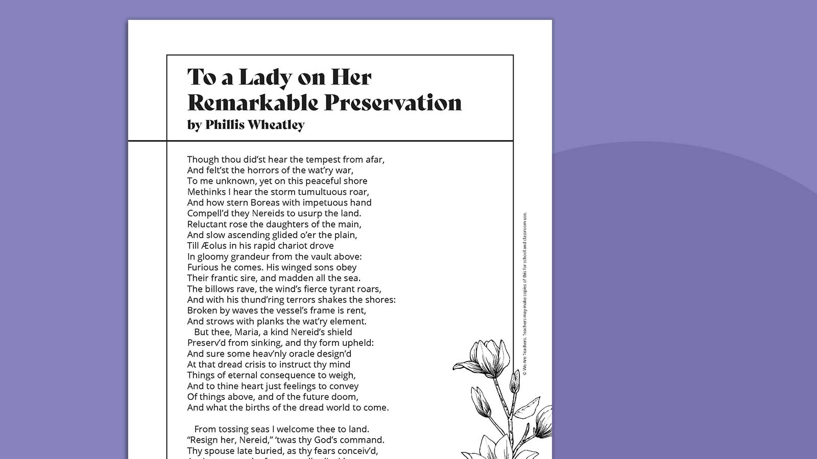 25 Inspiring Phillis Wheatley Poems (Free Printables)