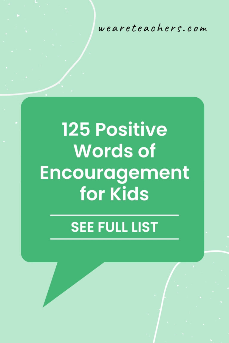 125 Positive Words of Encouragement for Kids