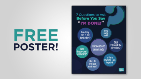 Checklist for Turning in Work: This Free Poster Will Stop Students From ...