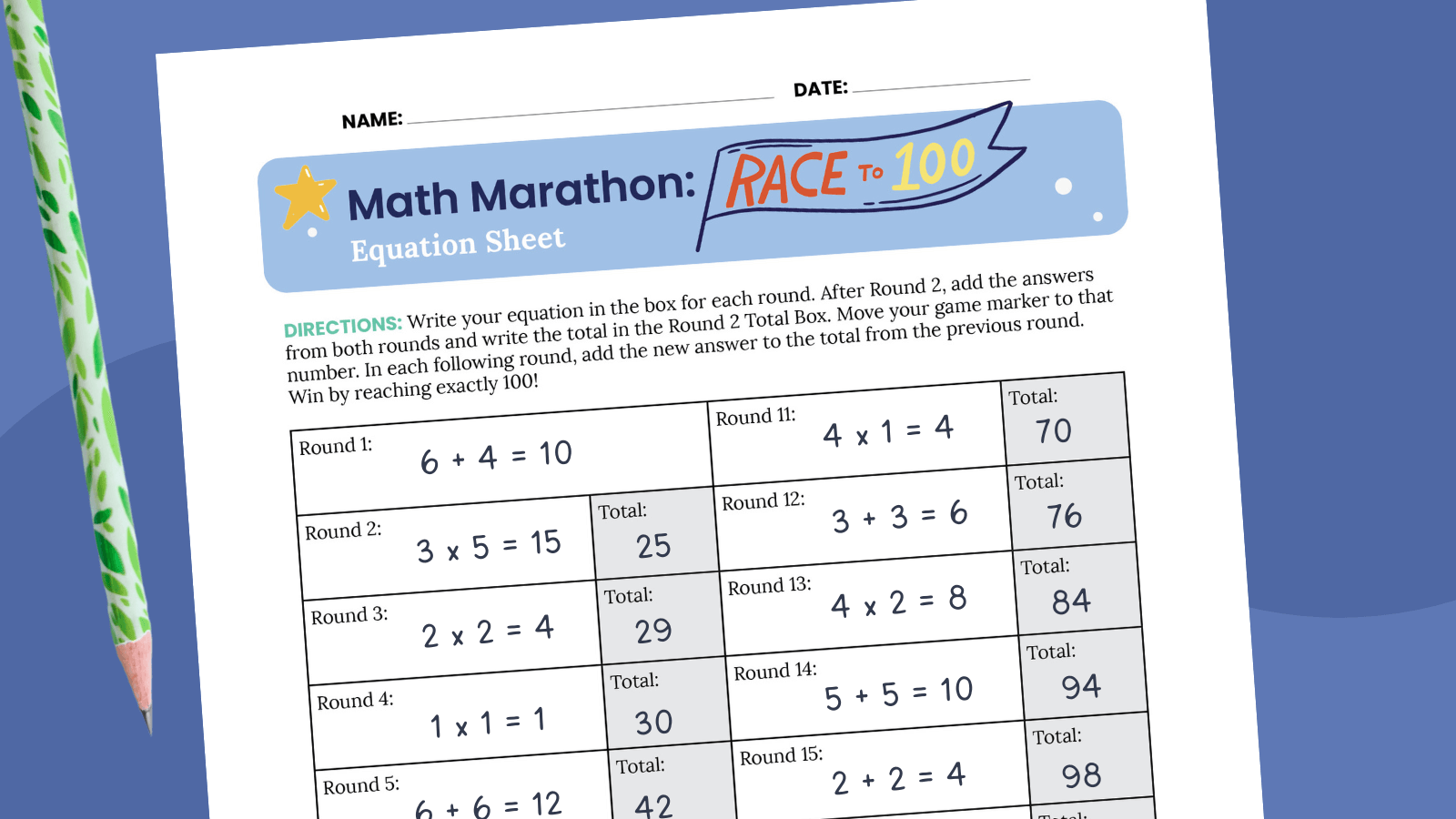 Get This Free Middle School Math Game! (Free Printable)