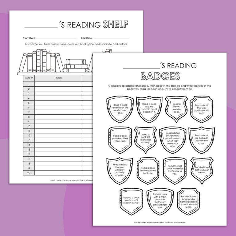 Free Reading Log Printable Bundle To Track Student Achievement