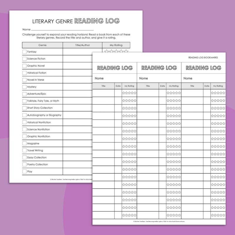 Free Reading Log Printable Bundle To Track Student Achievement