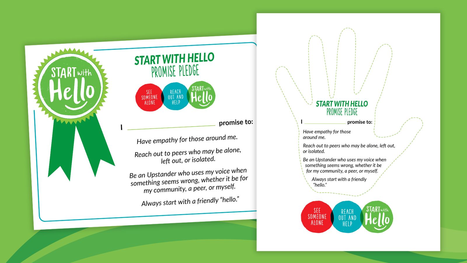 Get This Free Start With Hello Starter Kit from Sandy Hook Promise