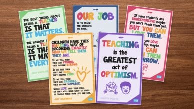 School Front Office Posters - Inspirational Quotes to Welcome Staff
