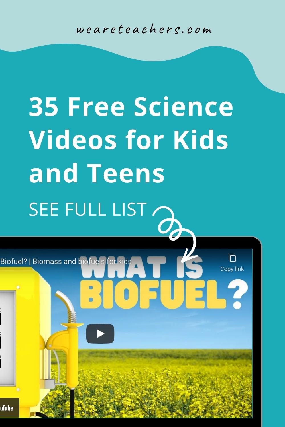 35 Resources For Free Science Videos For the Classroom And Beyond