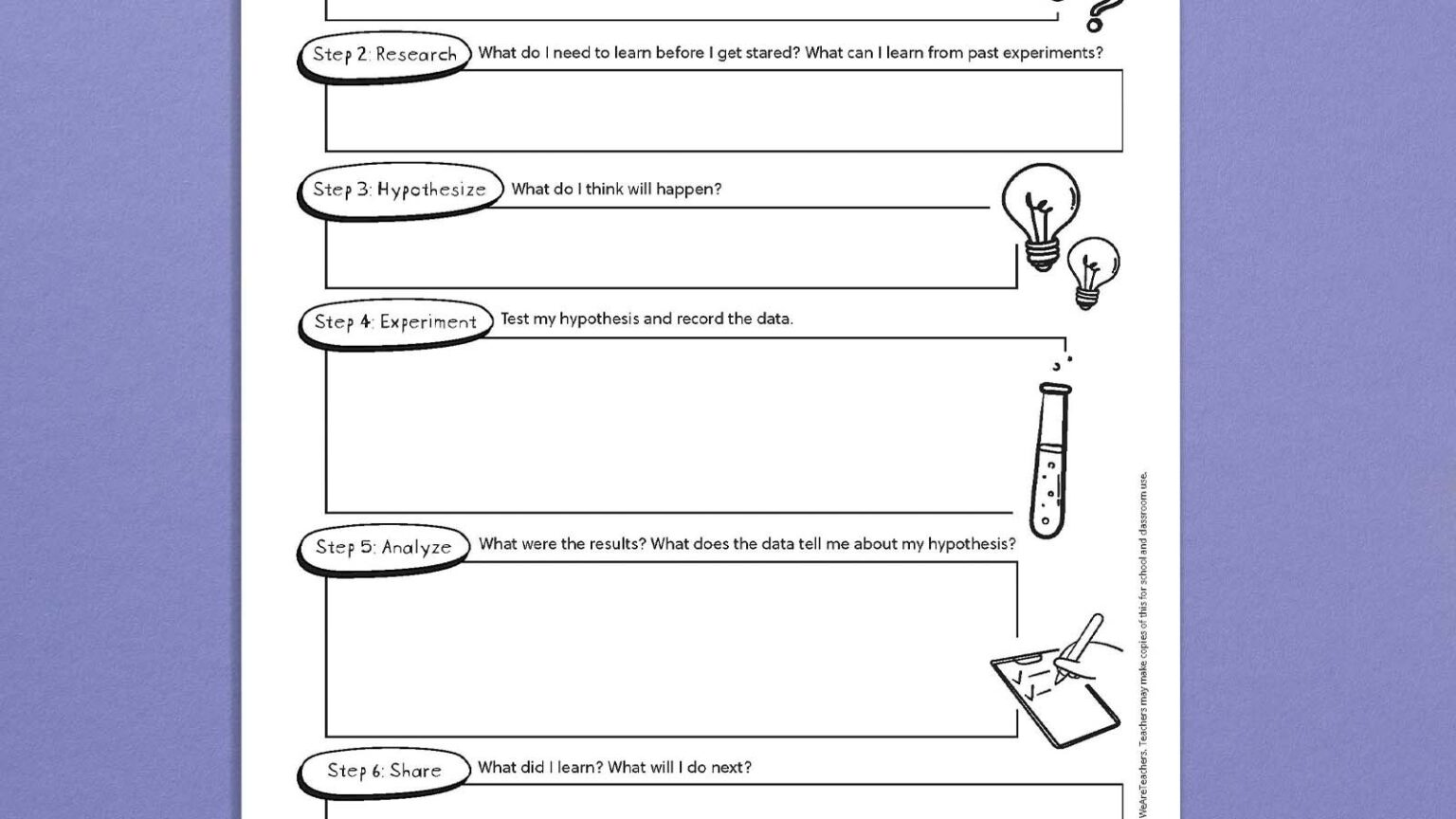 Free Scientific Method Worksheet Printable