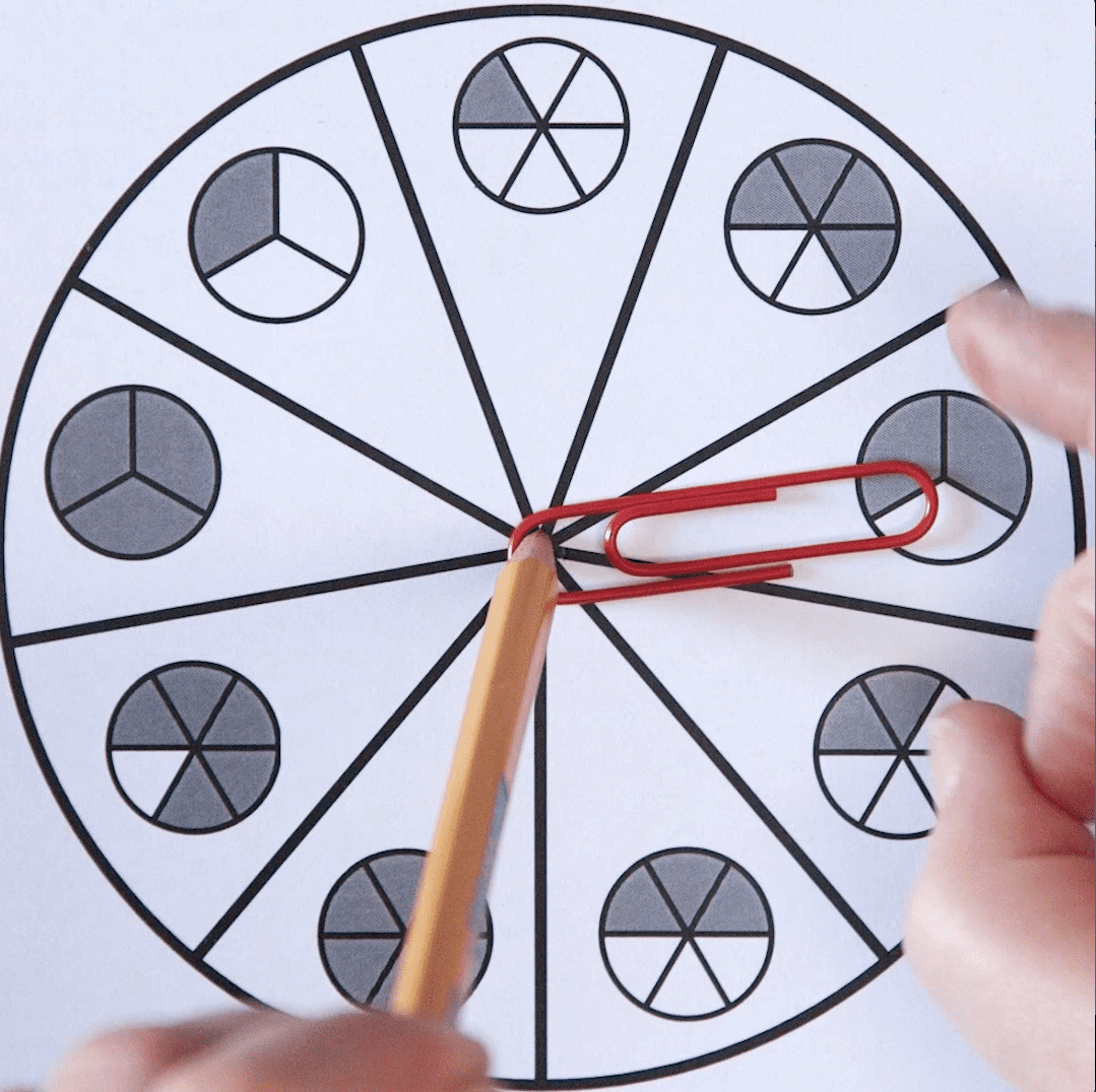 Free Fractions Worksheets - Printable Spinner Games - WeAreTeachers