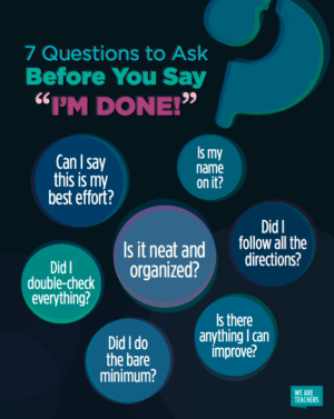 Checklist for Turning in Work: This Free Poster Will Stop Students From ...