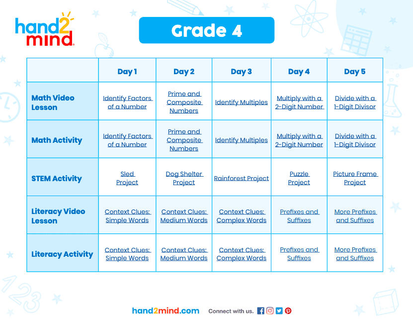 We're Loving These Free teach@home Daily Lesson Plans and Activities