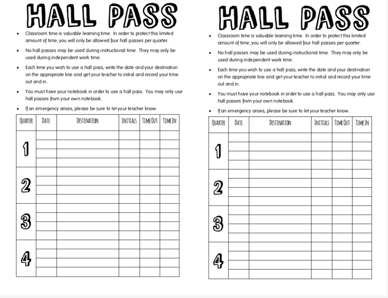 Hall Pass Ideas You'll Want to Steal for Your Classroom