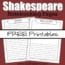 30 Shakespeare Activities and Printables for the Classroom