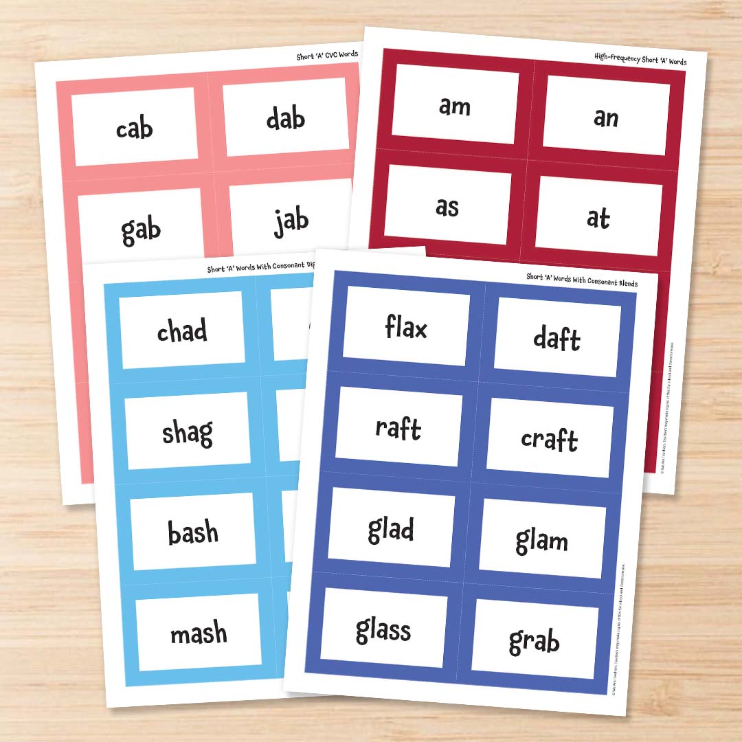 Short 'A' Words (Free Printable List and Teaching Ideas)