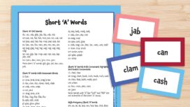 Short 'A' Words (Free Printable List and Teaching Ideas)