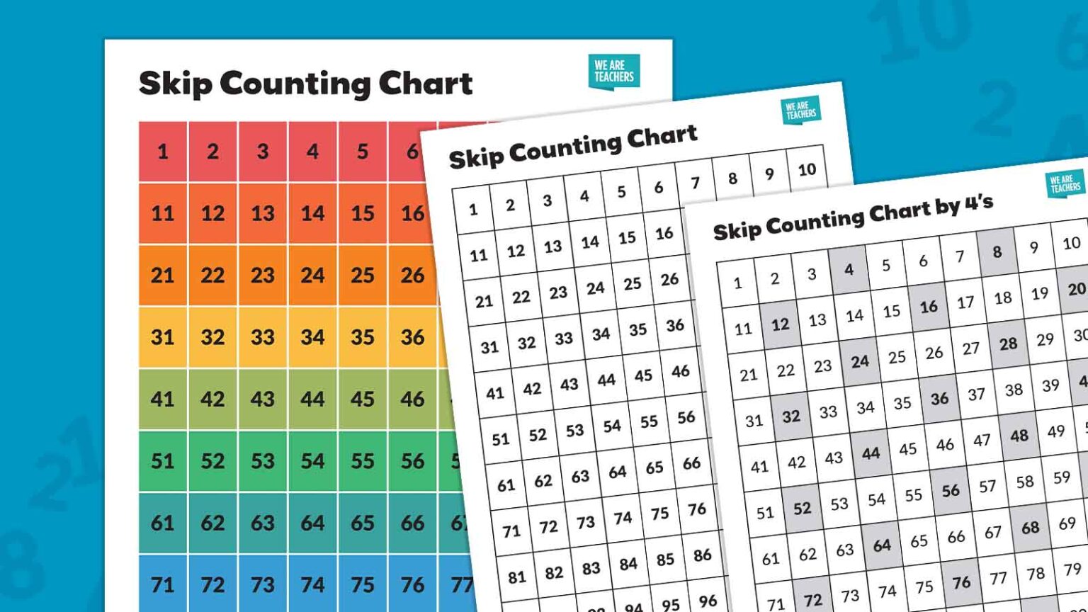 Free Skip-Counting Chart Printable Bundle - Dvonee.com