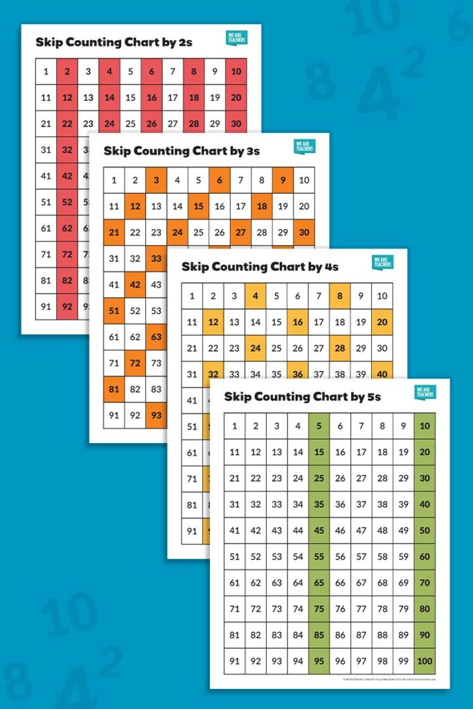 Free Skip-Counting Chart Printable Bundle - Faberk
