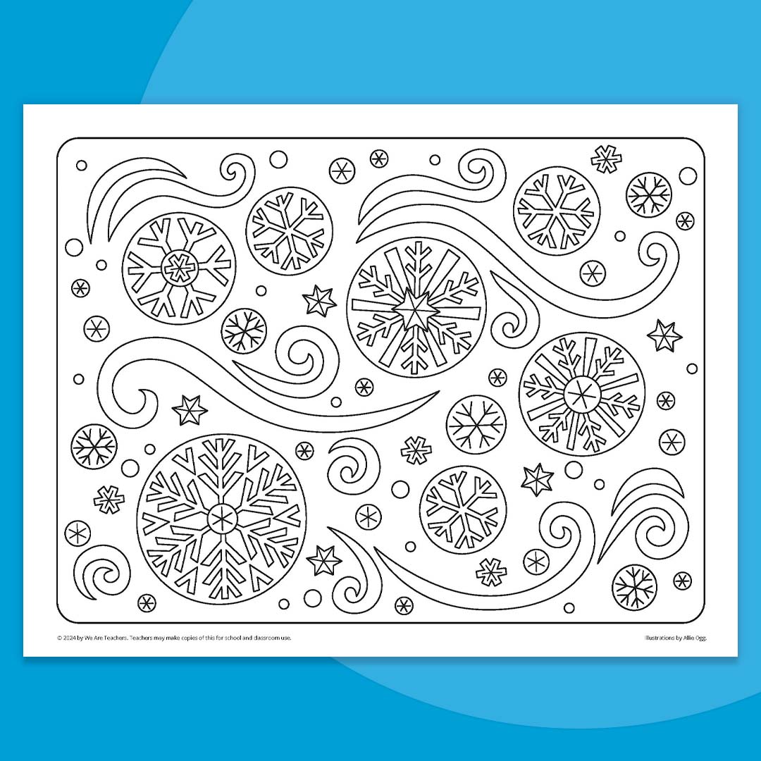 Snowflake Coloring Pages: Free Download - We Are Teachers