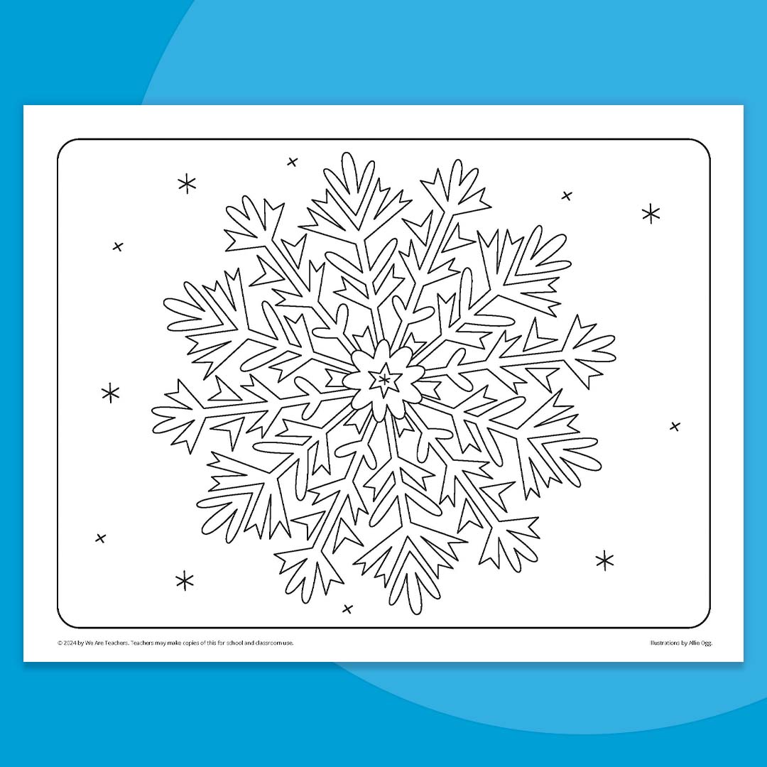 Snowflake Coloring Pages: Free Download - We Are Teachers
