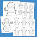Free Snowman Template Printable Bundle for Winter