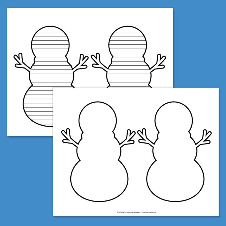 Free Snowman Template Printable Bundle for Winter