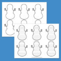 Free Snowman Template Printable Bundle for Winter - Honct.com