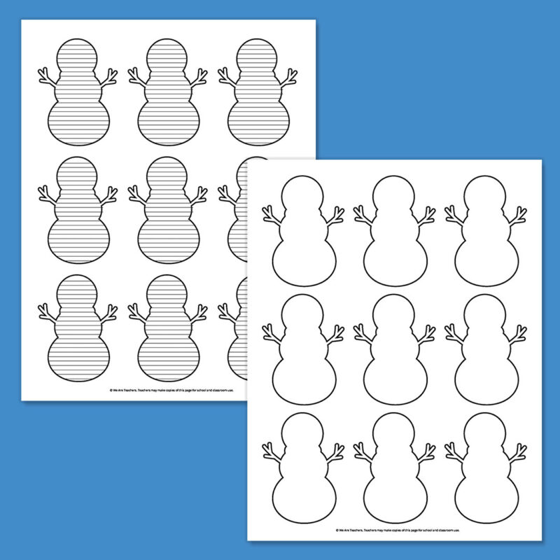 Free Snowman Template Printable Bundle for Winter