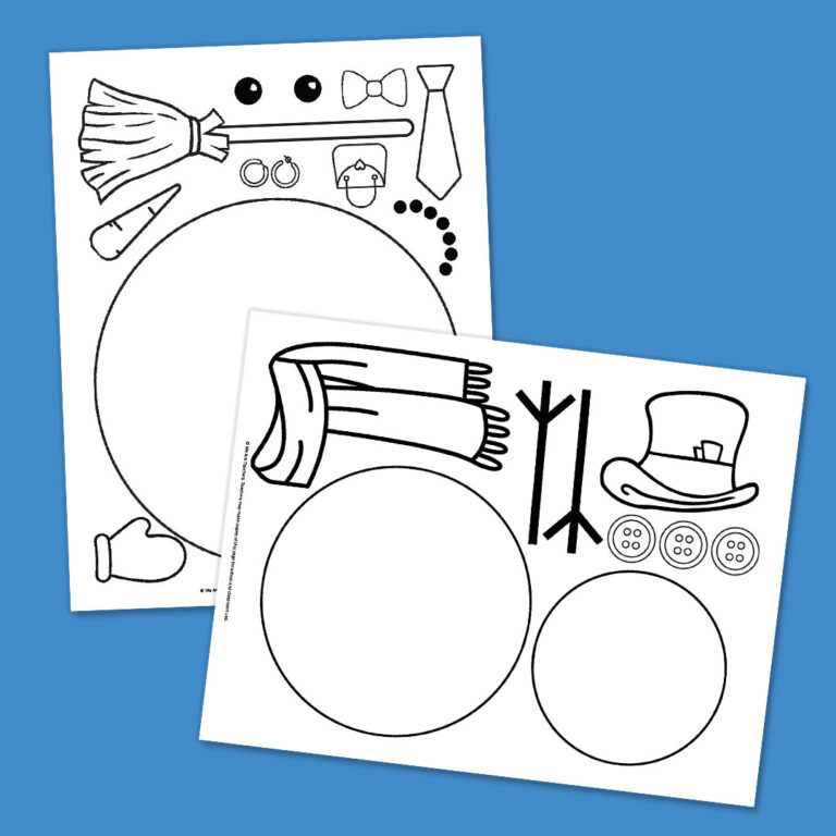Free Snowman Template Printable Bundle for Winter