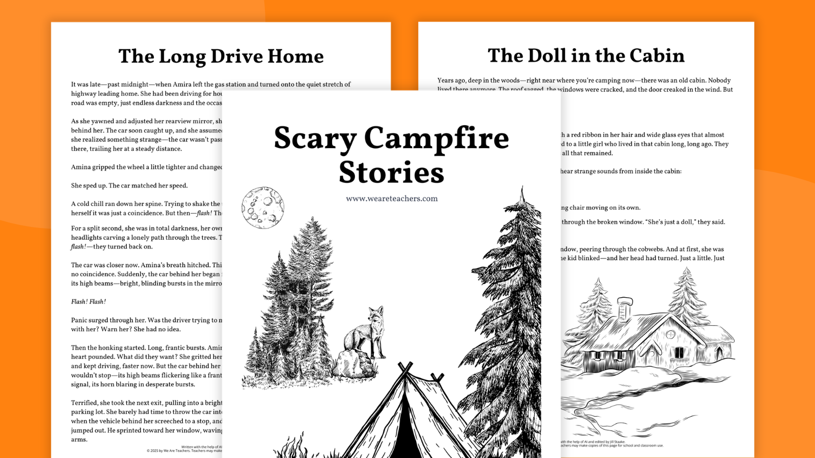 12 Scary Campfire Stories for Kids (Free Printable Bundle)