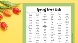140+ Spring Words for Writing, Vocab, and More (Free Printable)