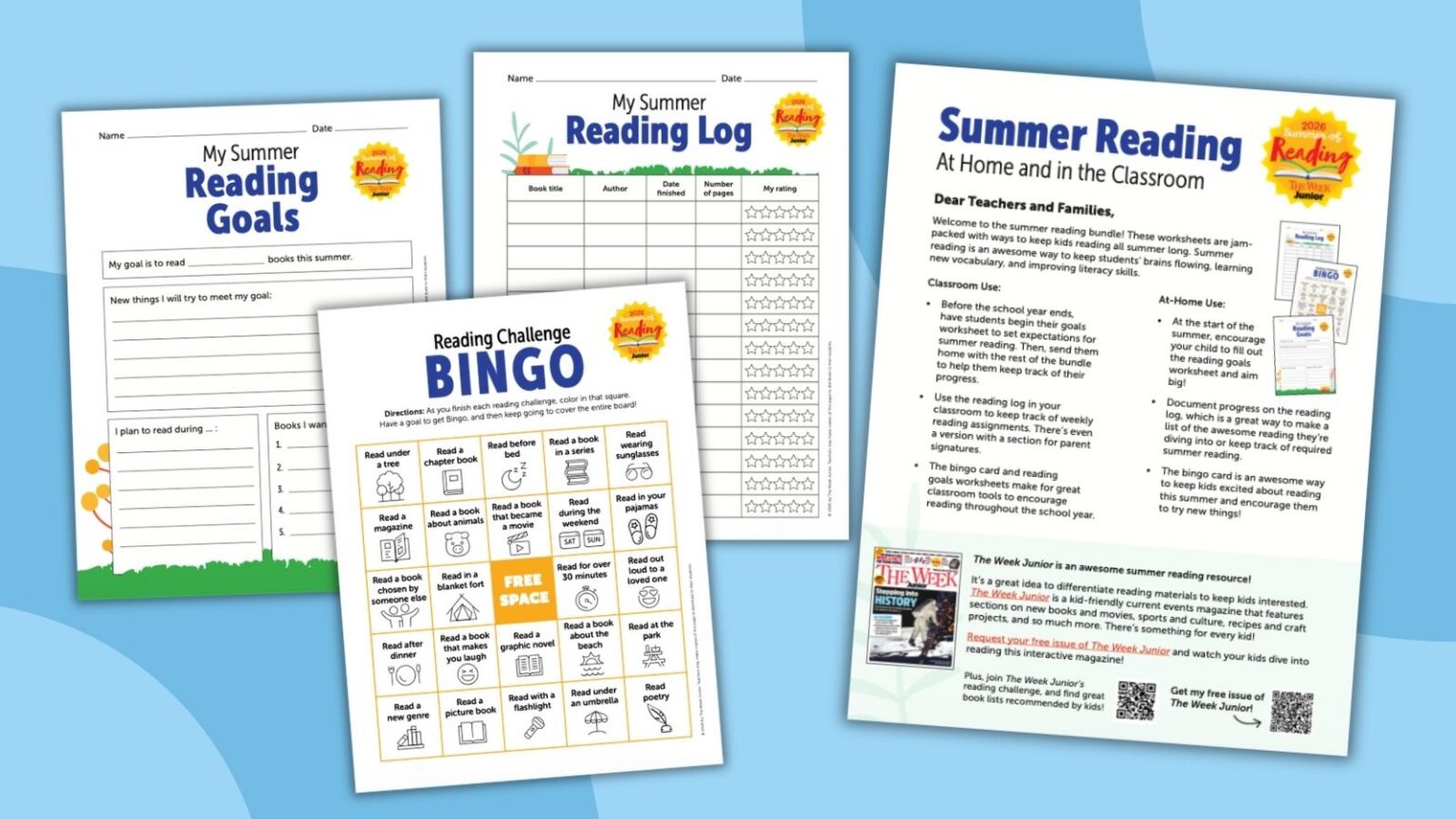 Free Summer Reading Log Bundle - We Are Teachers
