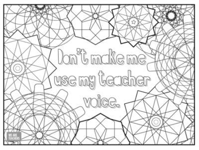 8 Free Adult Coloring Pages for Stressed Out Teachers