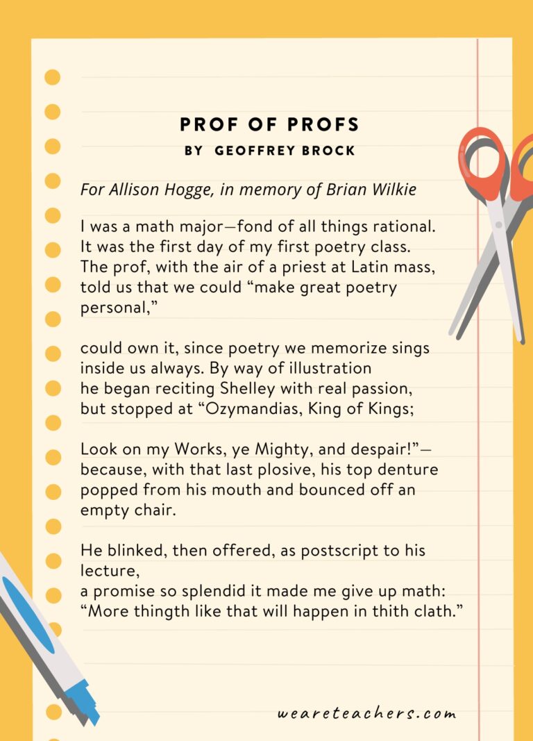 40 of Our Favorite Poems About Teaching