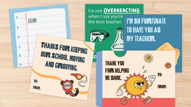 19 Free Printable Teacher Thank-You Cards