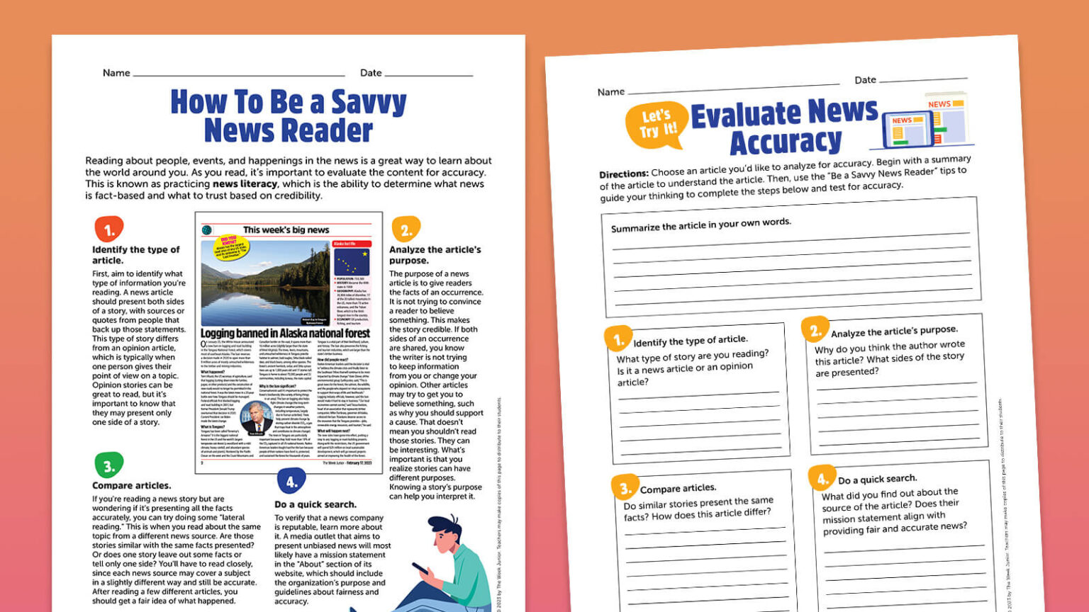 Free Current Events Worksheets for Your Classroom - We Are Teachers