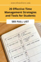 20 Effective Time Management Strategies and Tools for Students