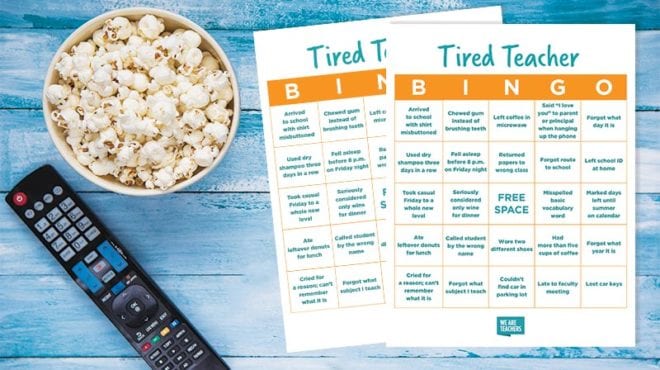 Tired Teacher Bingo, The Game You Didn't Know You Needed