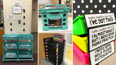 10 Creative Ways to Organize Your Classroom Turn-In Bin