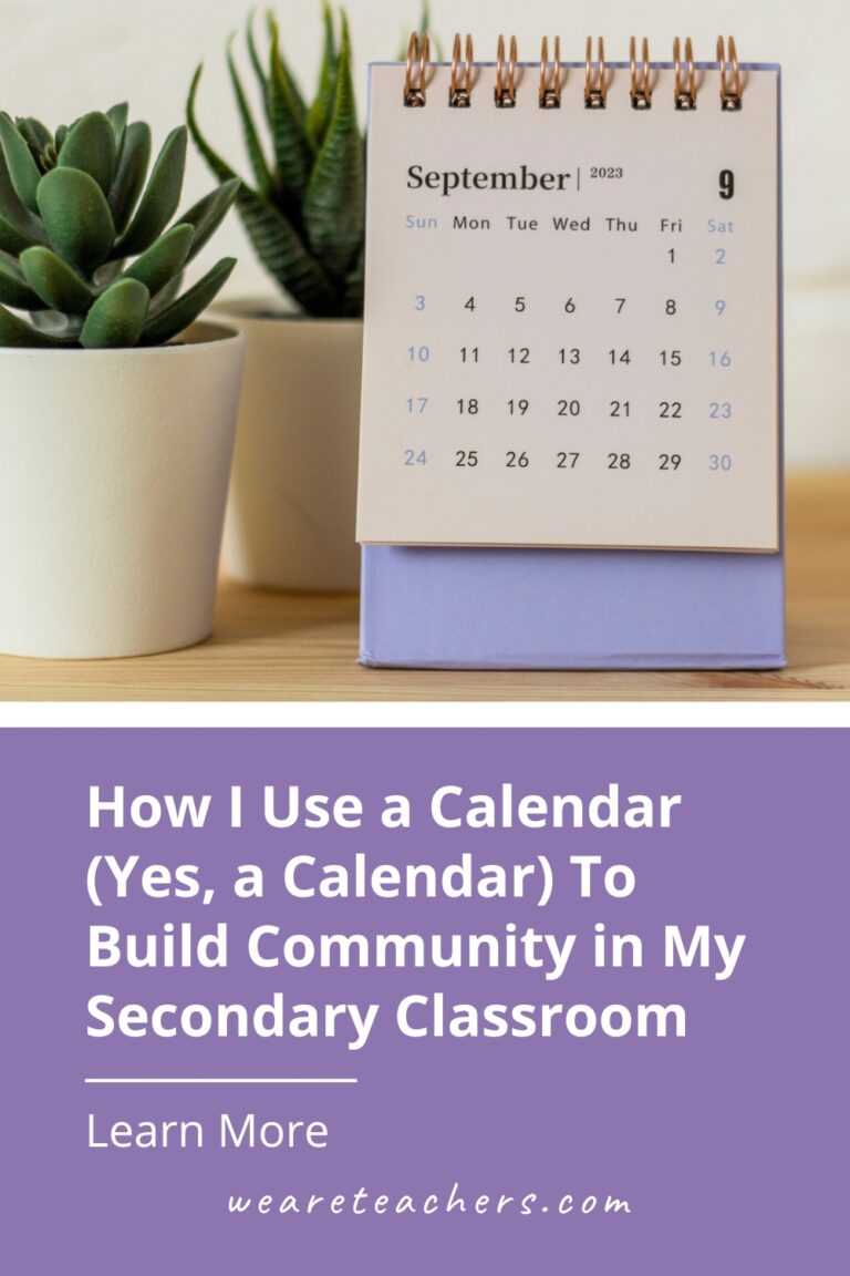 How I Use a Calendar for Classroom Community