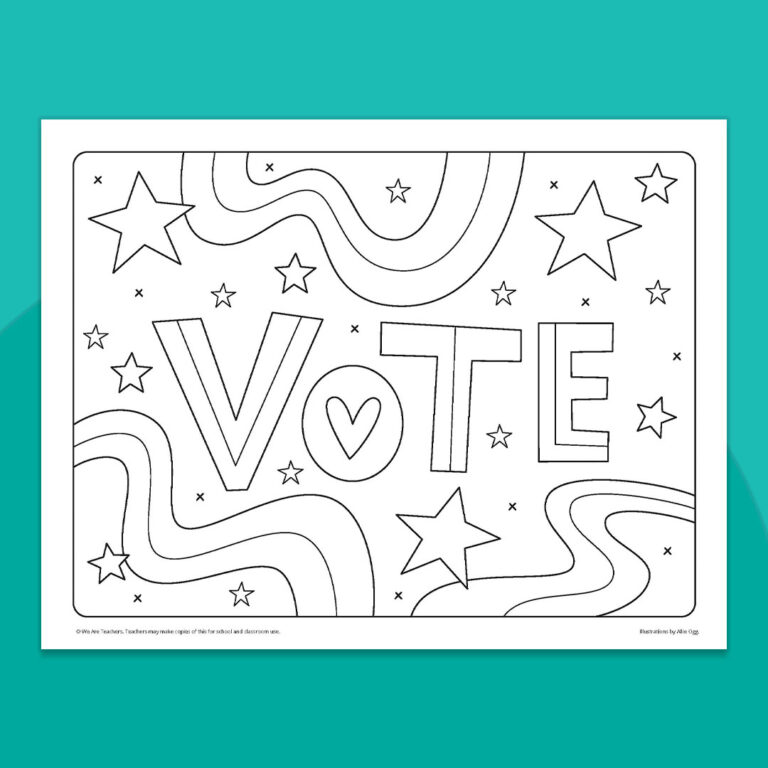 Voting Coloring Pages: Free Download for Election Season 2024 - We Are ...