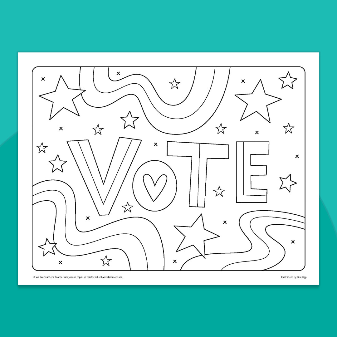 Voting Coloring Pages: Free Download for Election Season 2024 - We Are ...