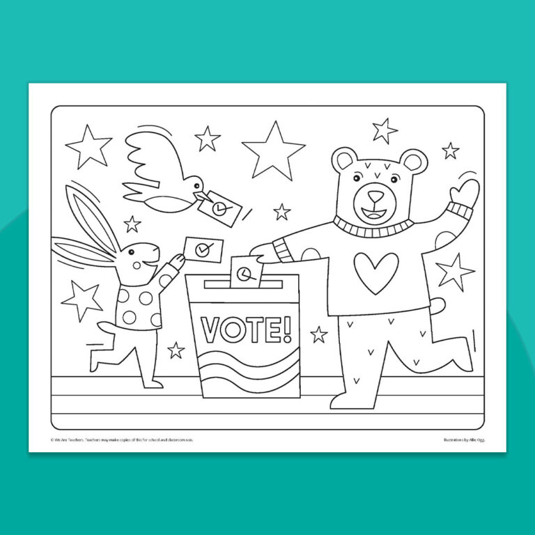 Voting Coloring Pages: Free Download for Election Season 2024 - We Are ...