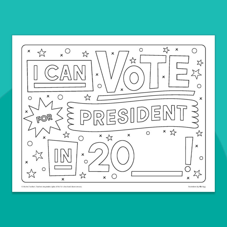 Voting Coloring Pages: Free Download for Election Season 2024 - We Are ...