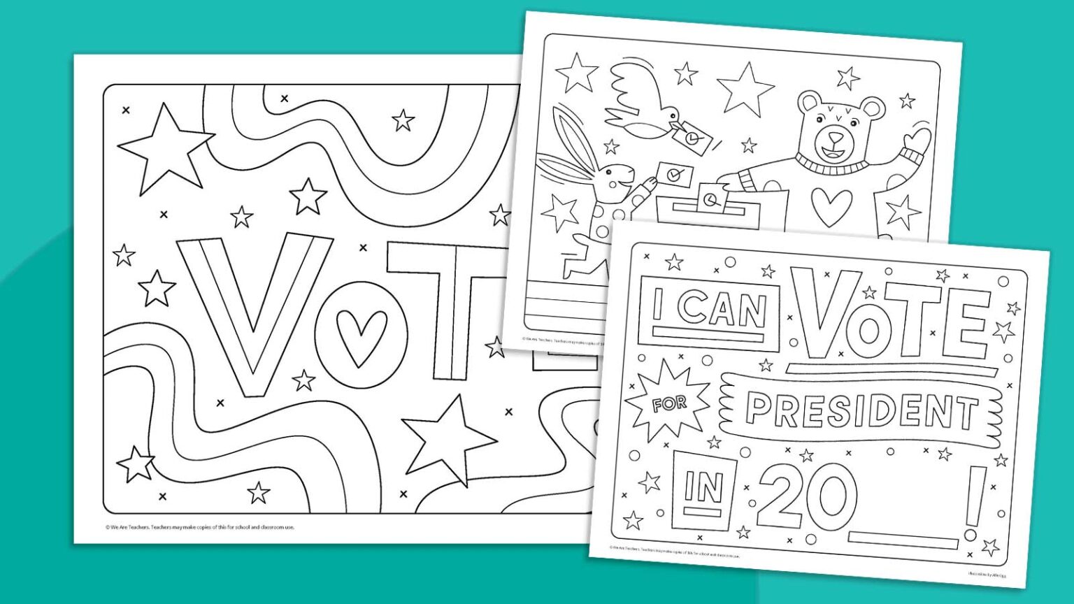 Voting Coloring Pages: Free Download for Election Season 2024 - We Are ...