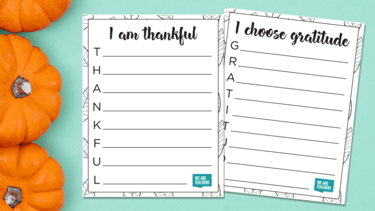 Free Printable Thanksgiving Acrostic Templates - WeAreTeachers